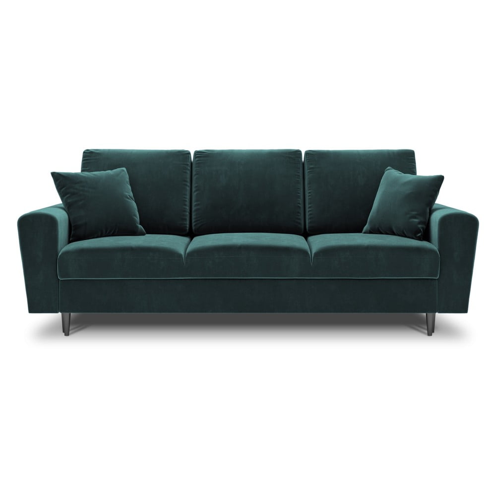 Divano color petrolio allungabile e con contenitore con rivestimento in ...