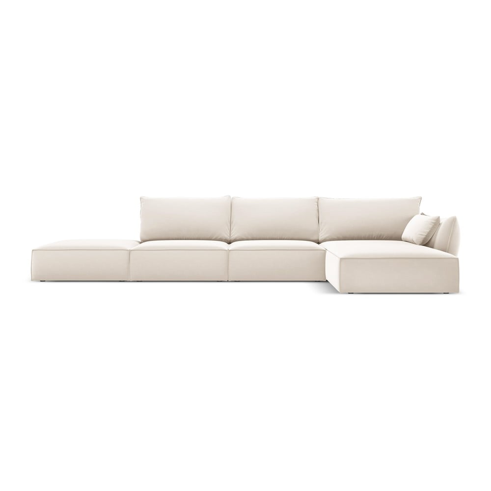 Divano angolare beige (con penisola a destra/con chaise lounge) con ...